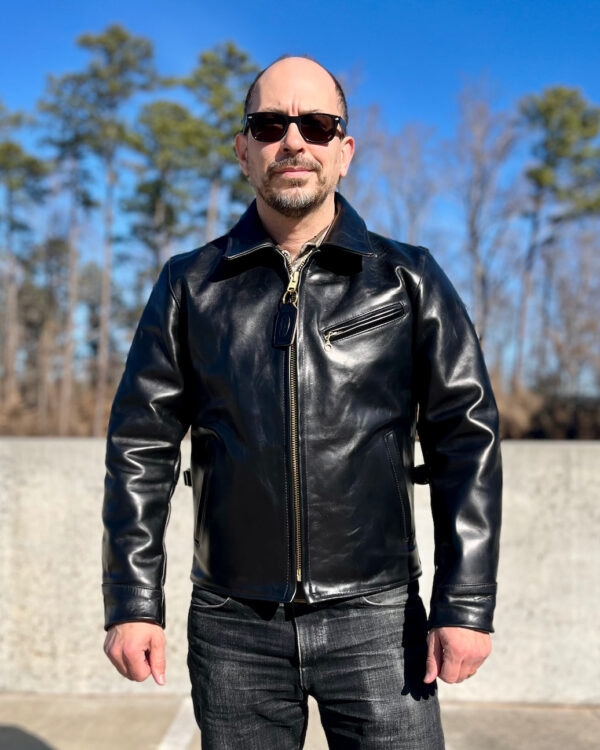 DudsByDel x Vanson REGENT Sports Jacket in Black Chromexcel Horsehide ...